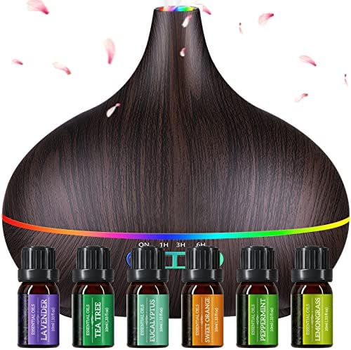 Essential Oil Diffuser, 500ml Aromatherapy Diffuser, 23dB Quiet Oil ...