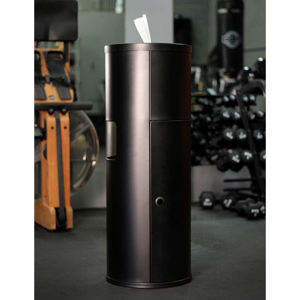 Zogics Gym Wipes Dispenser Stand And Trash Bin – Dual-Purpose Wet Wipes ...