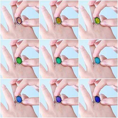 Mood Ring Sterling Silver Color Changing Ring - Silver Mood Rings Gift ...