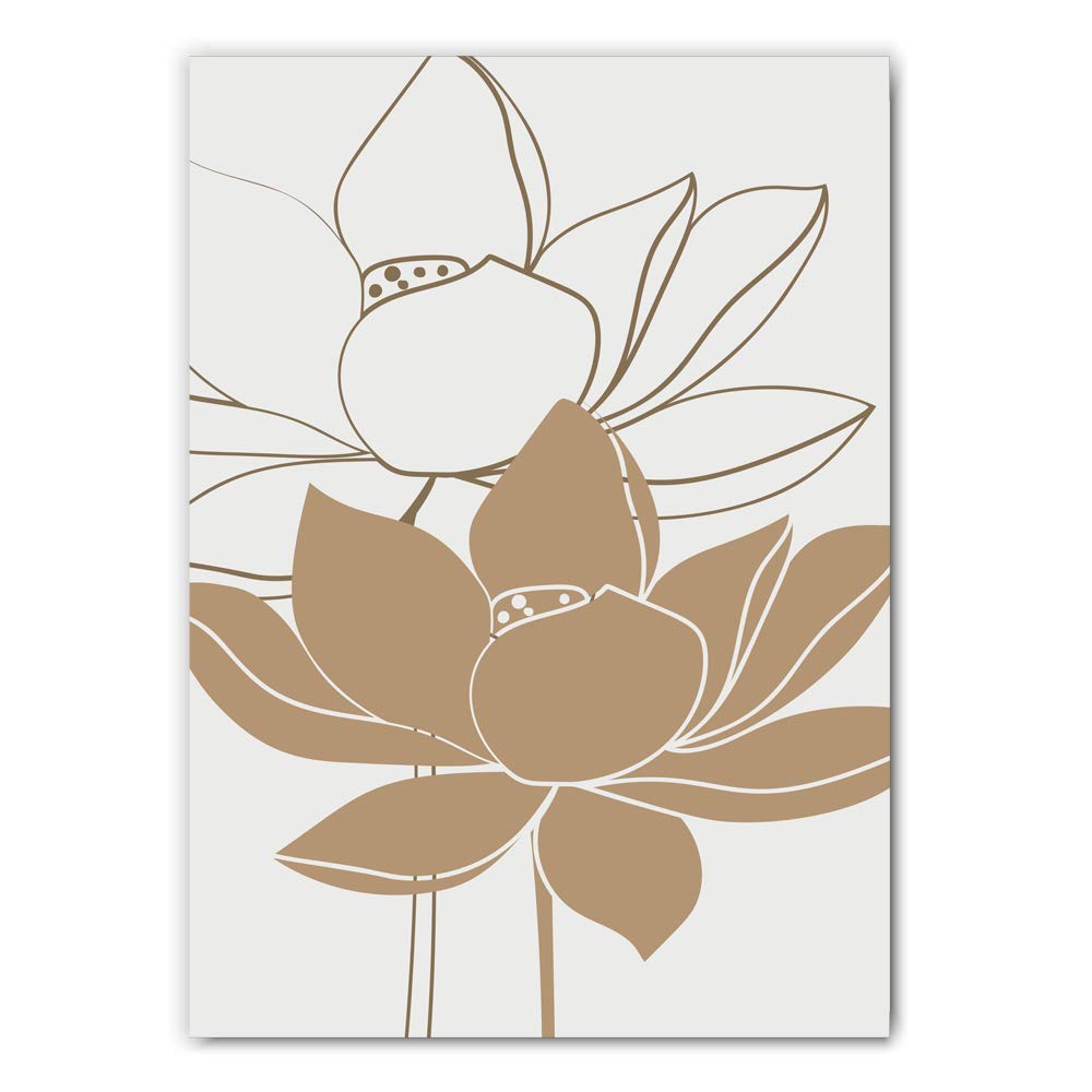 Boho Line Art Flowers Print - A5 A4 A3 A2 A1 (A5): Amazon.co.uk: Handmade