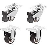 GBL - 4 Möbelrollen 25mm M6 Rückenloch + Schraubenbefestigung ...