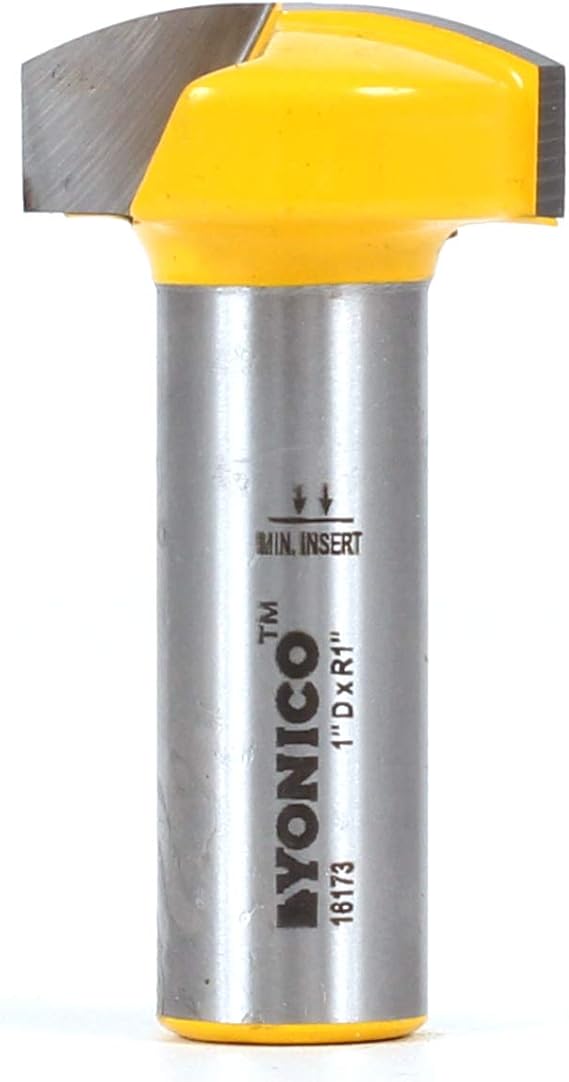 Yonico 16173 1-Inch Radius Horizontal Crown Router Bit 1/2-Inch Shank ...