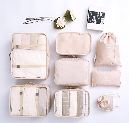 Vercord 8 Set Travel Packing Pods Luggage Organizers Cubes - Want It All