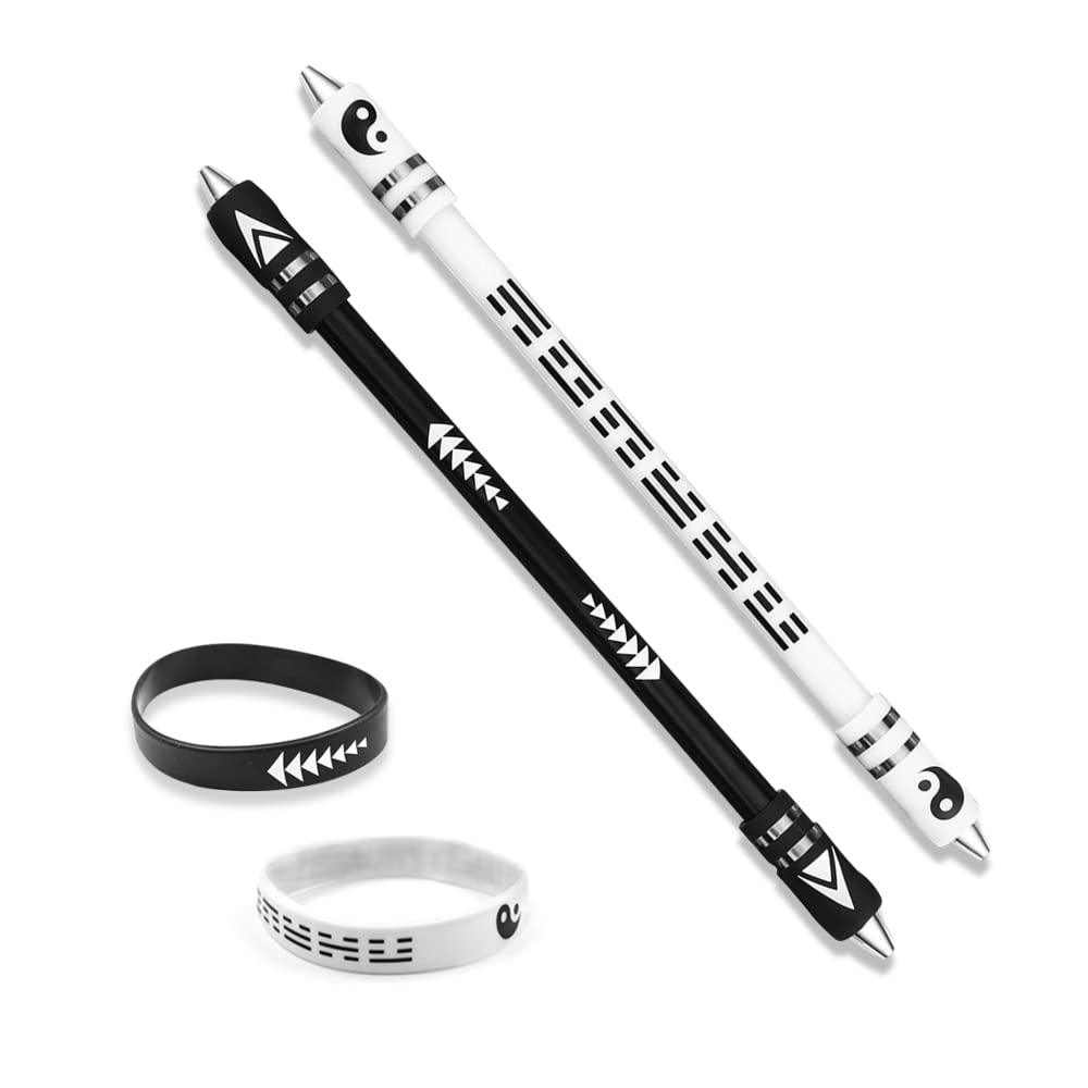 Mua 2 Colors Pen Spinning with Silicone Bracelet, Metal Heads Gaming ...
