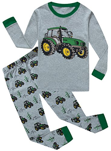 IF Pajamas Little Boys Long Sleeve Tractor Pajamas Sets 100% Cotton ...