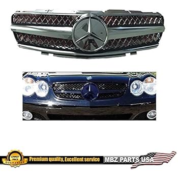 Amazon.com: For Mercedes Benz SL SL55 SL500 SL65 SL600 R230 ALL BLACK ...
