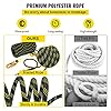 VEVOR Vertical Lifeline Assembly, 50 ft Fall Protection Rope & Guardian ...