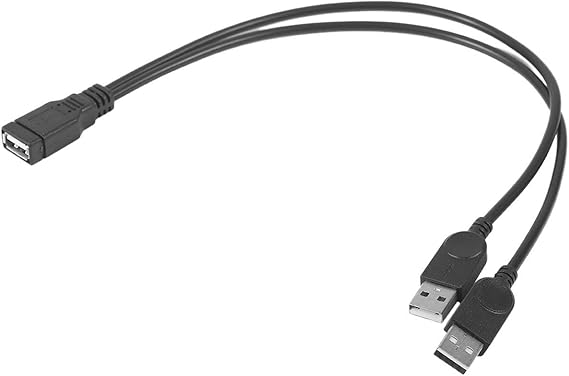 Nowakk 30cm USB 1 Female To 2 Dual USB Male Data Hub Power Adapter Y ...
