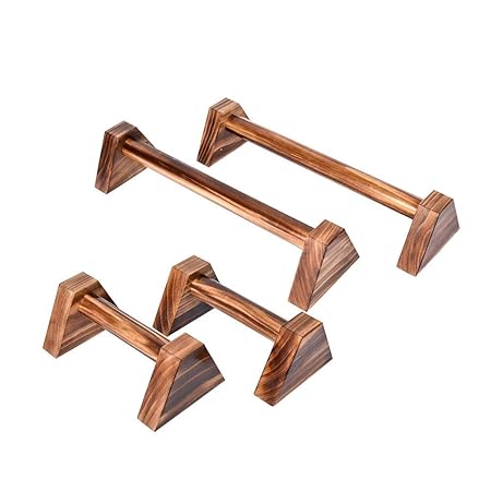 Wooden Push Up Bar Calisthenics Handstand Single Double Handles Yoga ...