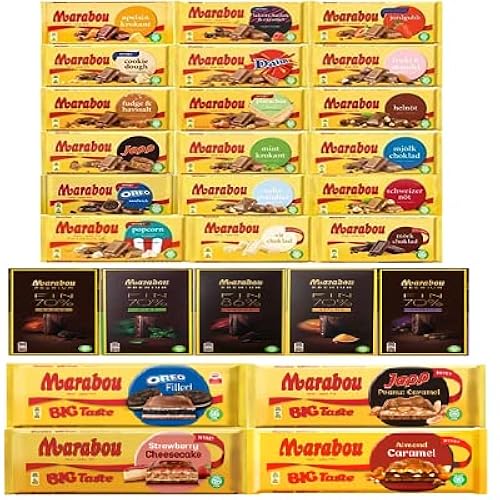 Marabou Chocolate (Pack of 10) - Pick Any 10 bars from 26 Flavors in ...