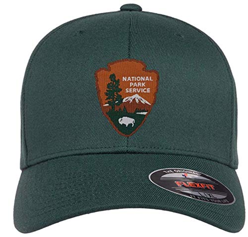 Buy National Park Service Flexfit Mens Hats with NPS Woven Patch (Green ...