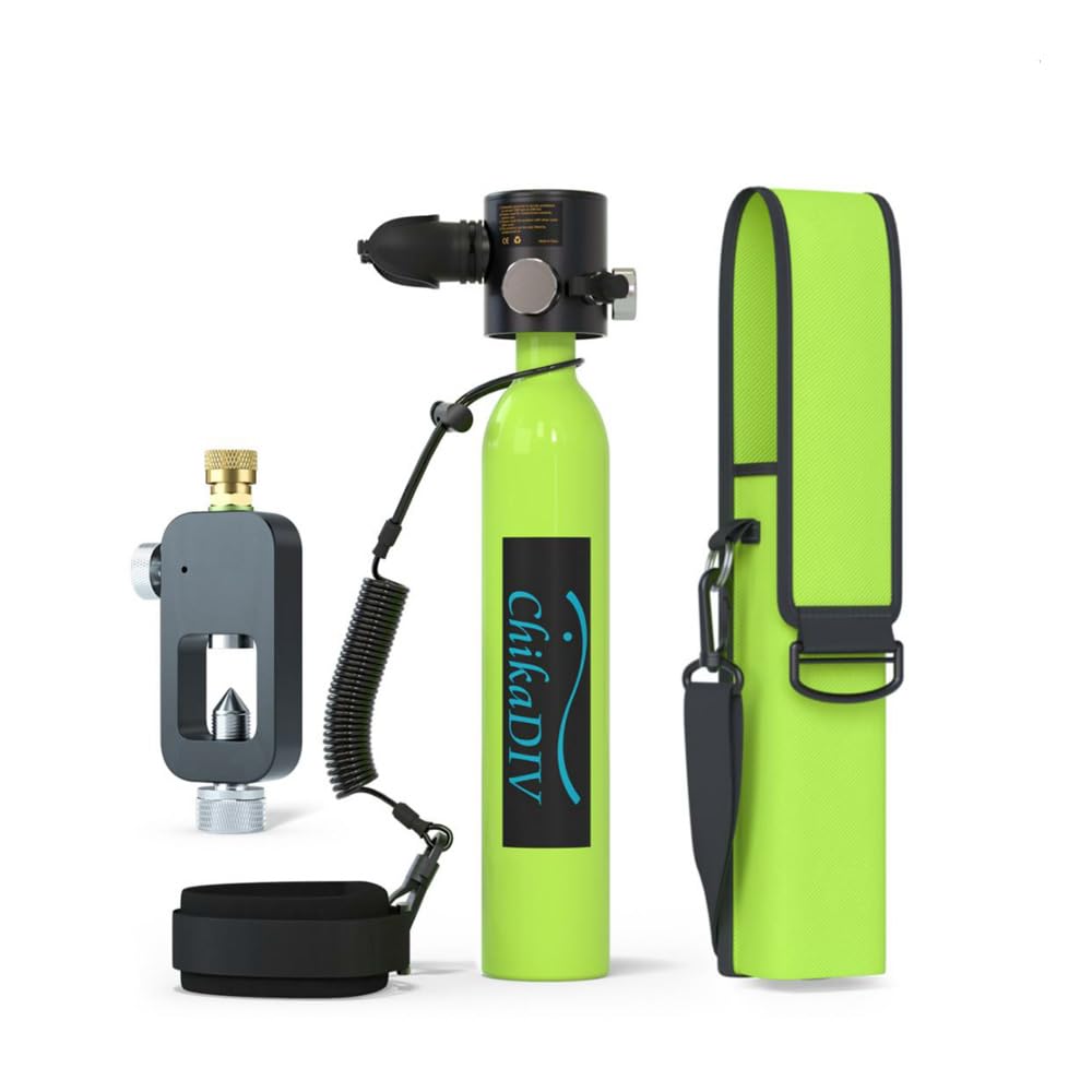CHIKADIV Lung Tank Mini Scuba Tank,0.5L Dive Portable Lungs Kit,Scuba ...