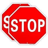 Amazon.com: Enjoyist Large Stop Sign Street Slow Warning Reflective ...