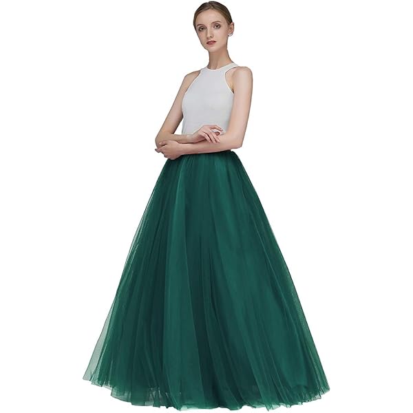 Tulle Skirt Women Long Women's Tutu Long Skirt High Slit Layered Tulle ...