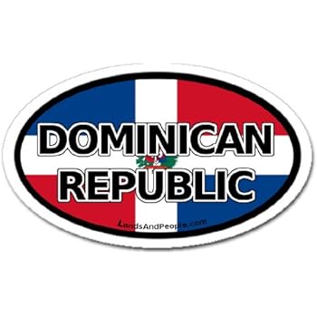 Amazon.com: LandsAndPeople Dominican Republic Flag Car Bumper Sticker ...