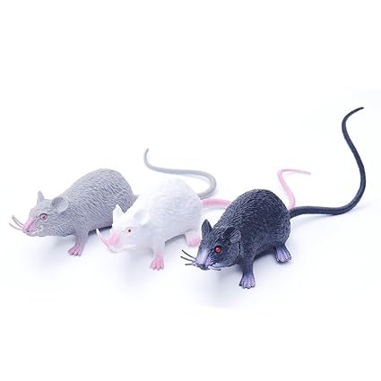 Amazon.com: EORTA 3 Pcs Fake Mice Lifelike Halloween Rats Decorations ...