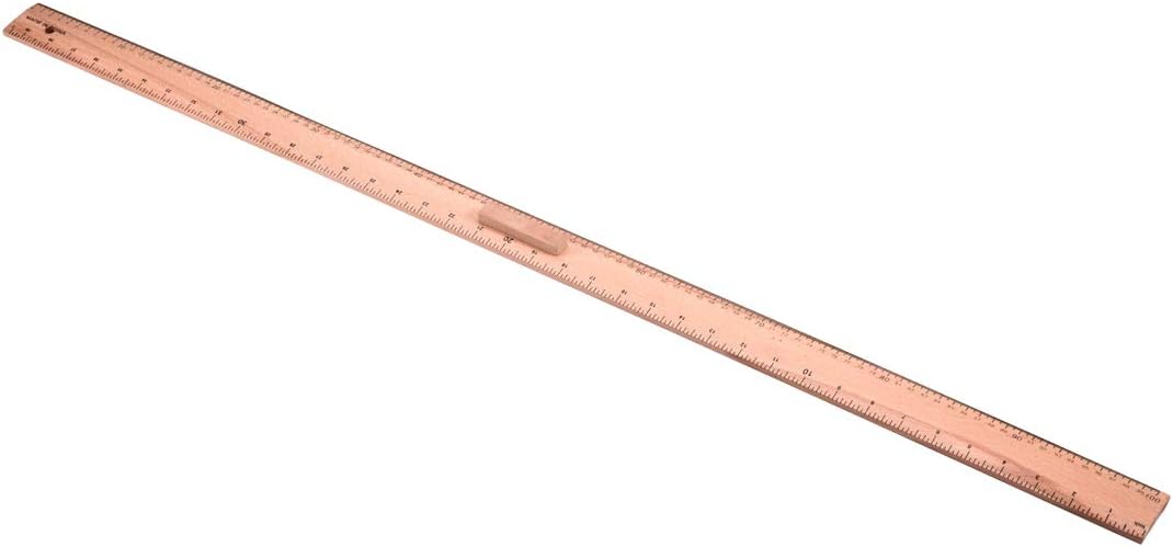 uxcell Straight Ruler 39 Inch 100cmm Metric/Imperial Egde Scale Wooden ...
