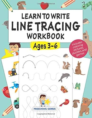Learn to Write Line Tracing Workbook - Ages 3-6: Pen control ...