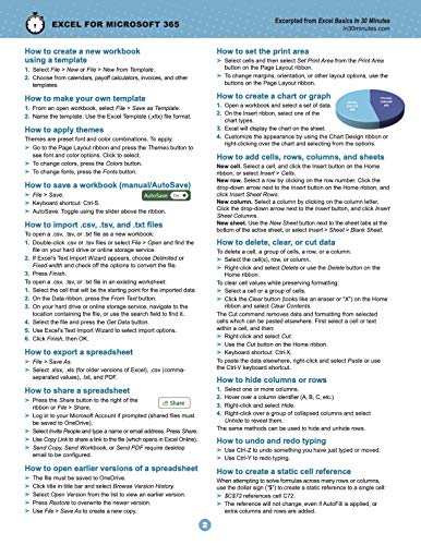 Excel for Microsoft 365 Reference and Cheat Sheet: The unofficial cheat ...