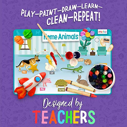 Merka Reusable Educational Placemats For Kids: Non-Slip Silicone ...