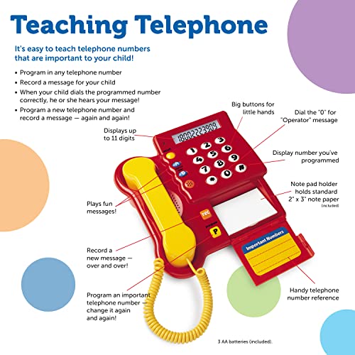 Learning Resources Teaching Telephone - 1 Piece, Ages 3+ Toddler ...