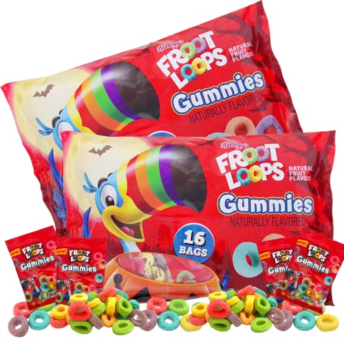 Needzo Froot Loop Gummies, Individually Wrapped Mini Pack, Real Fruit ...