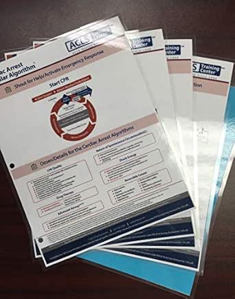 Pacific Medical Training ACLS Emergency Crash Cart Cards 2018 (8.5"x11 ...