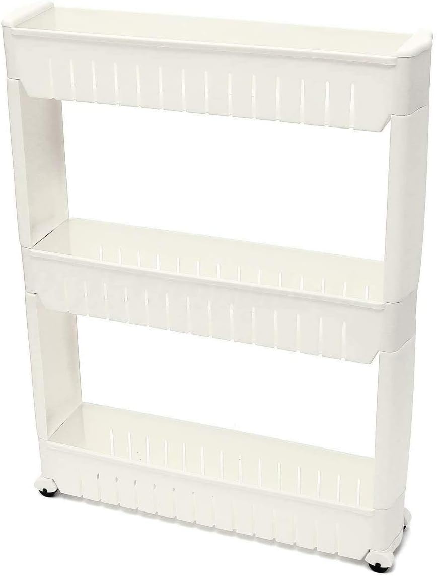 Multipurpose Removable Wheels Rolling Slider Tray Rack Bathroom Storage ...