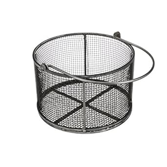 Marlin Steel Plain Steel Round Mesh Basket w. Handle (10.63"D x 6.63"H ...