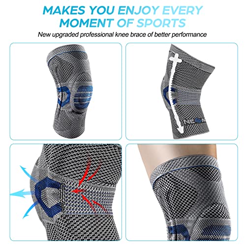 NEENCA Professional Knee Brace, Compression Knee Sleeve with Patella ...