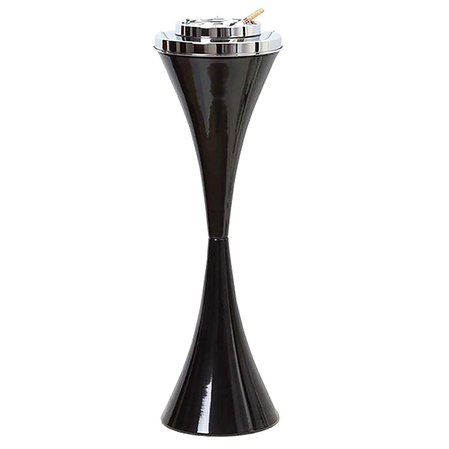Floor Standing Ash Tray with Lid Stainless Steel Contemporary Self ...