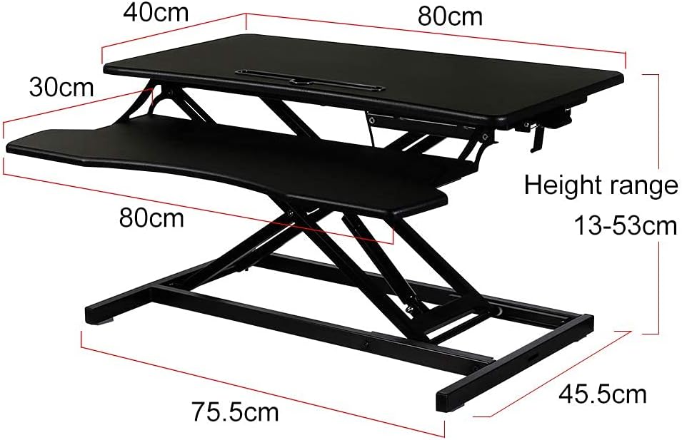 XIWODE Sit Standing Desk, Height-Adjustable Computer Desk, Double ...