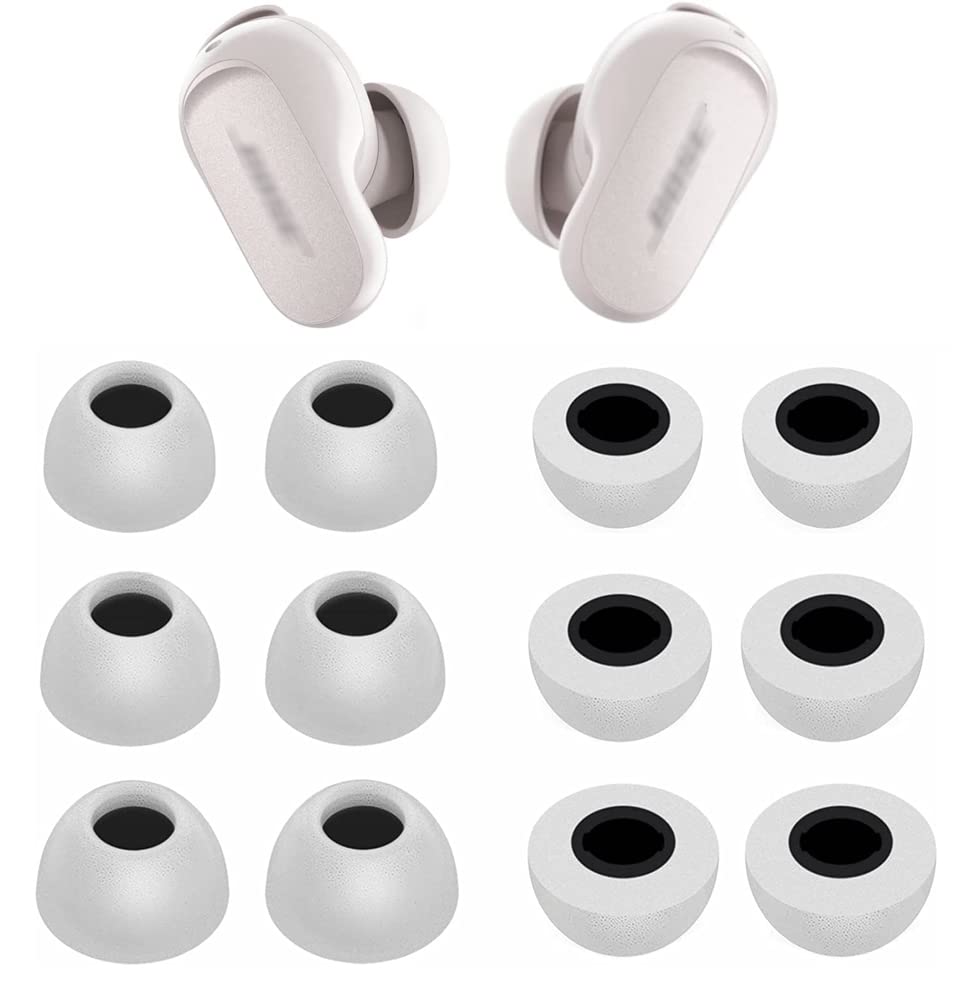 BLUEWALL Foam Ear Tips Compatible with Bose QuietComfort Earbuds II, S ...