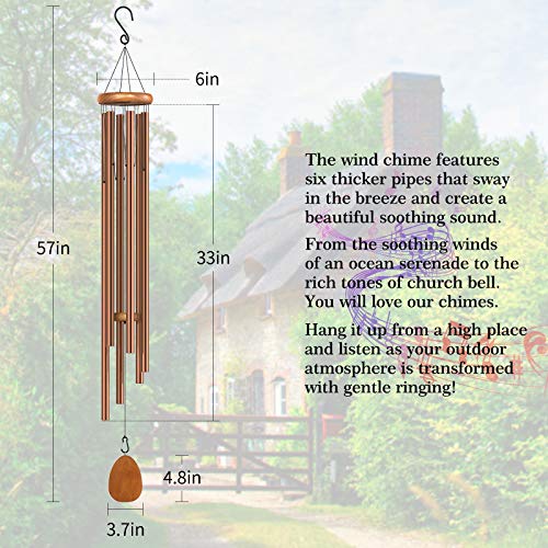 Noble House Extra Large Wind Chimes for Outside Deep Tone, 57" Big ...