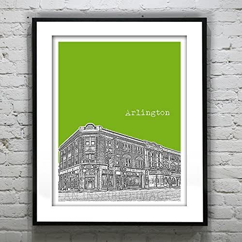 Amazon.com: Arlington Massachusetts Art Print - Arlington City Skyline ...