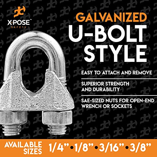 Wire Rope Clamp For Stainless Steel Wire Rope - 3/8" Galvanized U Bolt ...