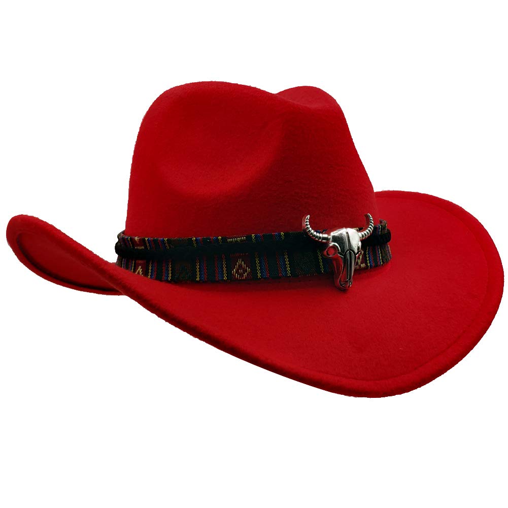 Yosang Wide Brim Men and Woman's Western Outback Cowboy Hat with Metal ...