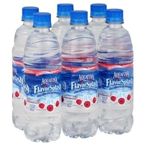 Aquafina Flavor Splash Naturally Flavored Water , 16.9 Fl Oz (Pack of 12) (Raspberry): Amazon ...