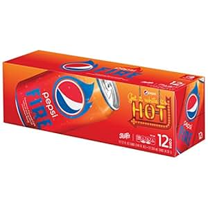 Amazon.com: Pepsi Fire, Cinnamon Flavored Cola, 12 fl oz. cans (12 Pack ...