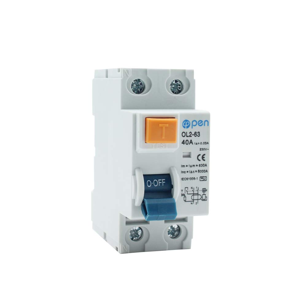 RCCB 2P 40A/63A 30mA Leakage Circuit Breaker Residual Current Circuit ...