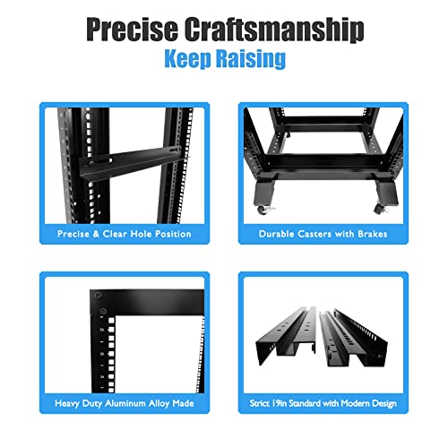 Raising Electronics Server Rack Open Frame Rack 4 Post 19 inch ...