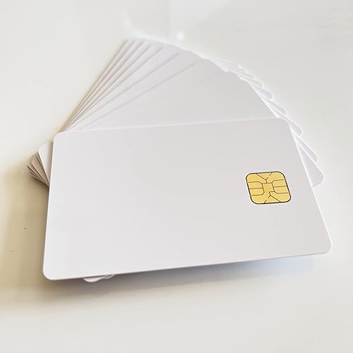 AT24C64 Chip Smart IC Card with 64K EEPROM Memory ISO 7816 Programmable White Blank PVC Card ...