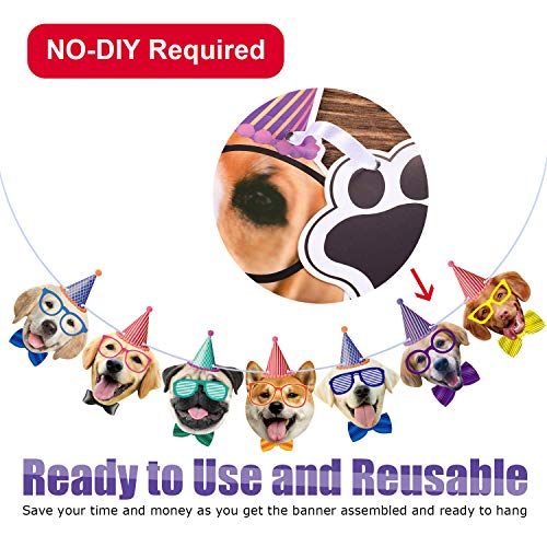 Dog Birthday Banner Birthday Garland Dog Theme Party Bunting Decoration ...