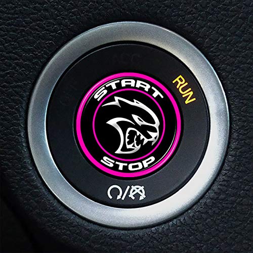 Moto Badge Hellcat Push Start Button Overlay for Dodge Challenger Pink ...