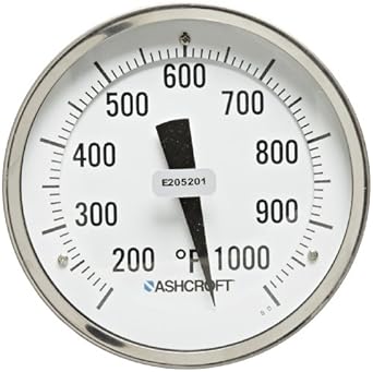 Ashcroft Series EI Stainless Steel Case Bimetal Thermometers, 5" Dial ...