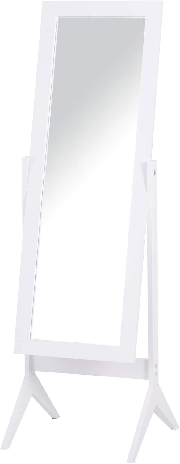 HOMCOM Freestanding Dressing Mirror Bedroom Tall Adjustable Angle ...