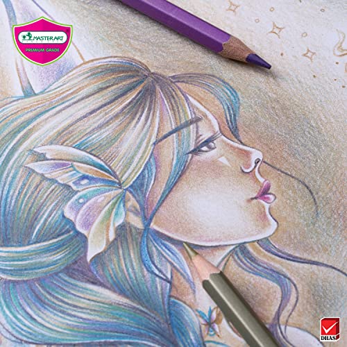 MASTERART Metallic Colored Pencils 12 Colors for Kids and Adults ...
