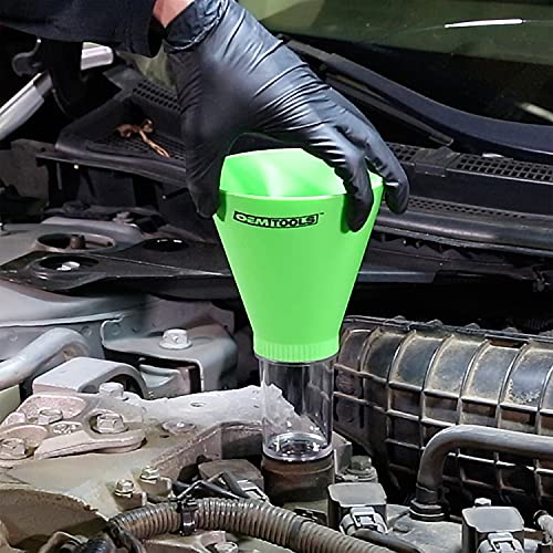 OEMTOOLS 87039 Universal Direct Fit Oil Funnel Set, Spill Proof Coolant Filling Kit, No Spill ...