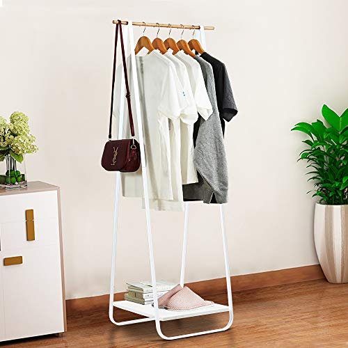 JEFEE Narrow Clothes Rack - Simple Garment Rack Mini Clothing Rack with ...