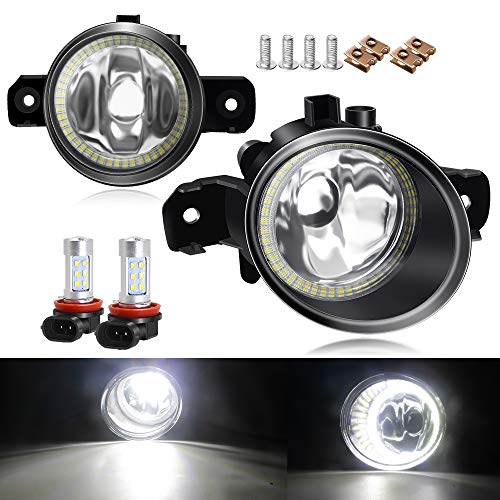 Updated Fog Light with LED Halo Ring DRL for Nissan Sentra Altima Rogue ...